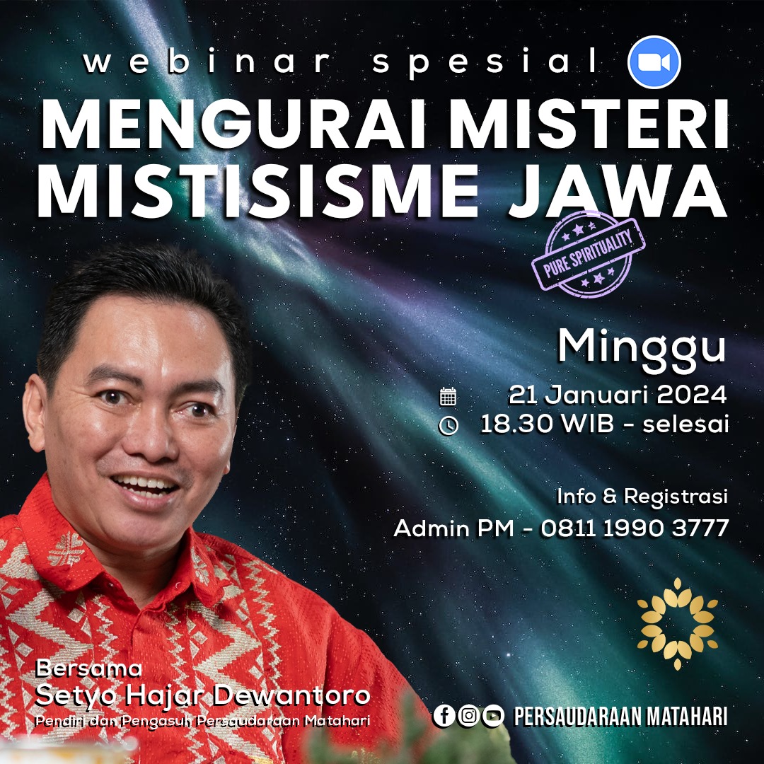 Webinar: Mengurai Misteri Mistisisme Jawa - Persaudaraan Matahari