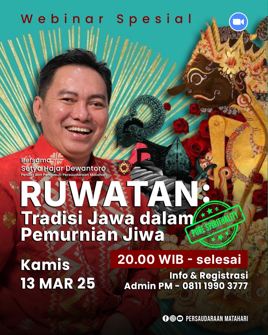 WEBINAR RUWATAN: TRADISI JAWA DALAM PEMURNIAN JIWA - Persaudaraan Matahari