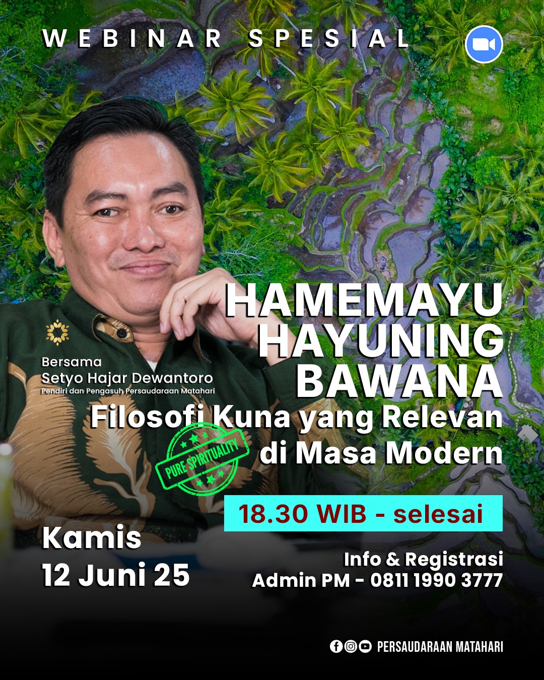 Webinar ‎HAMEMAYU HAYUNING BAWANA ‎Filosofi Kuna yang Relevan di Masa Modern - Persaudaraan Matahari
