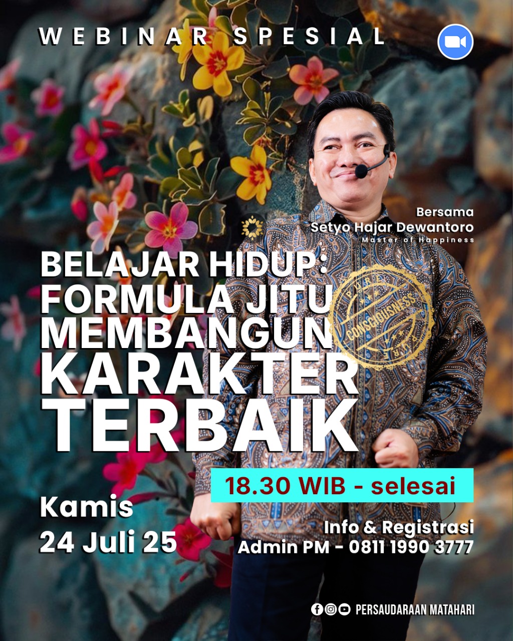 WEBINAR BELAJAR HIDUP: FORMULA JITU MEMBANGUN KARAKTER TERBAIK ...