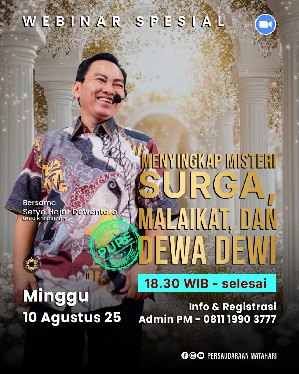 WEBINAR ‎MENYINGKAP MISTERI SURGA, MALAIKAT, DAN DEWA-DEWI - Persaudaraan Matahari