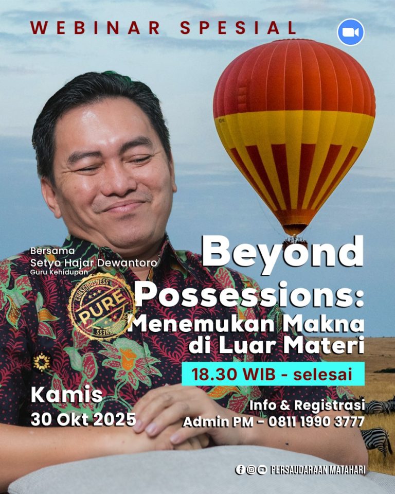 Webinar Beyond Possessions: Menemukan Makna di Luar Materi ...